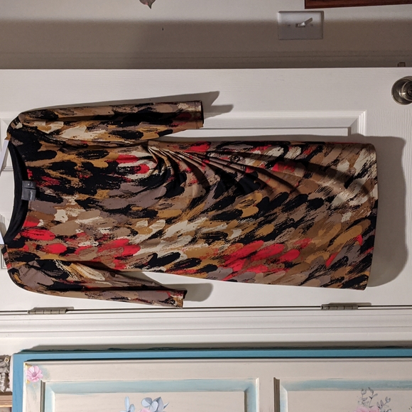 Muse | Dresses | Muse Multcolor Ruched Sides Retrostyle Sheath Dress 34 ...